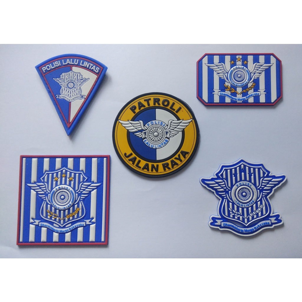 Jual Patch Rubber Polisi Lalu Lintas / Emblem Karet Polantas / Tempelan ...