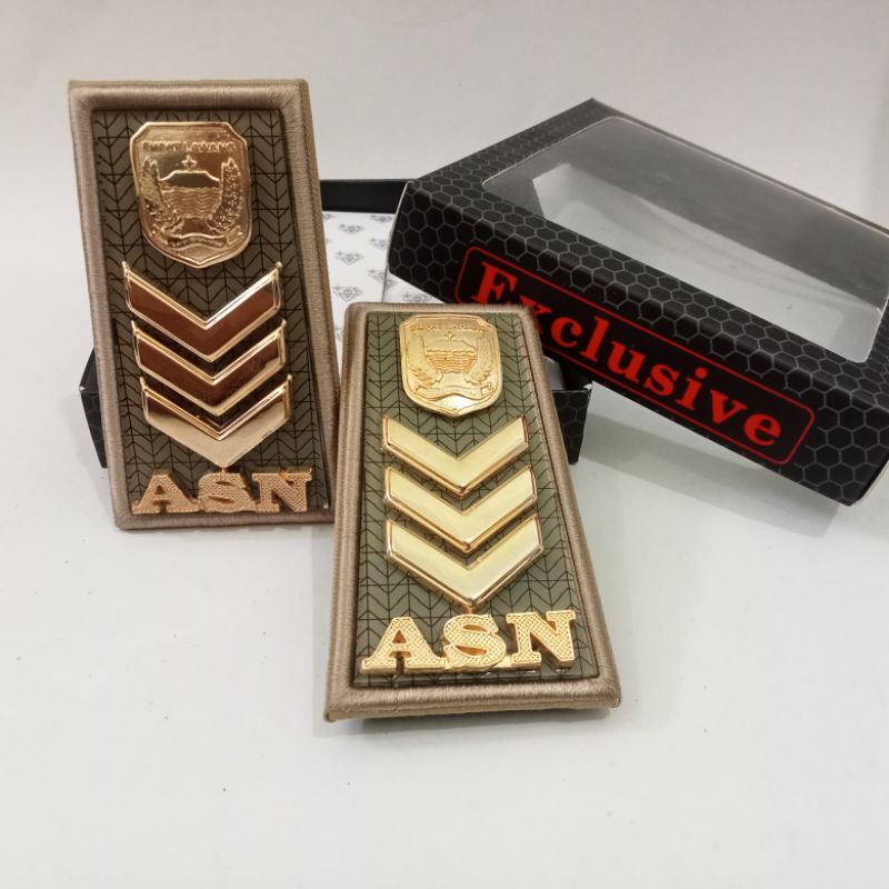 Jual Pangkat Pdh Asn Empat Lawang 2C Kain Akrilik Bengkok | Shopee ...