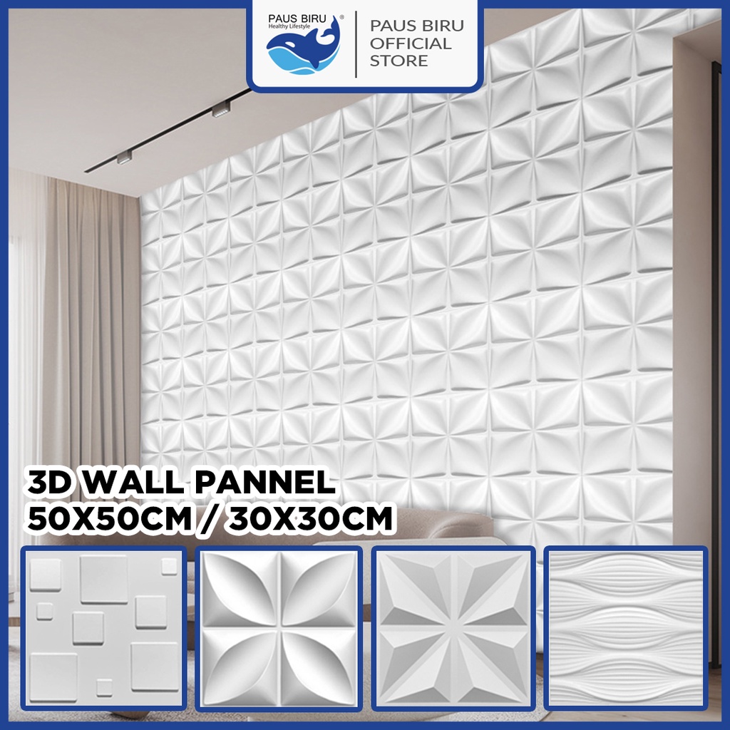 Jual Paus Biru - Wall Panel 3D PVC Wallpaper Dinding Wallpanel 50X50cm ...
