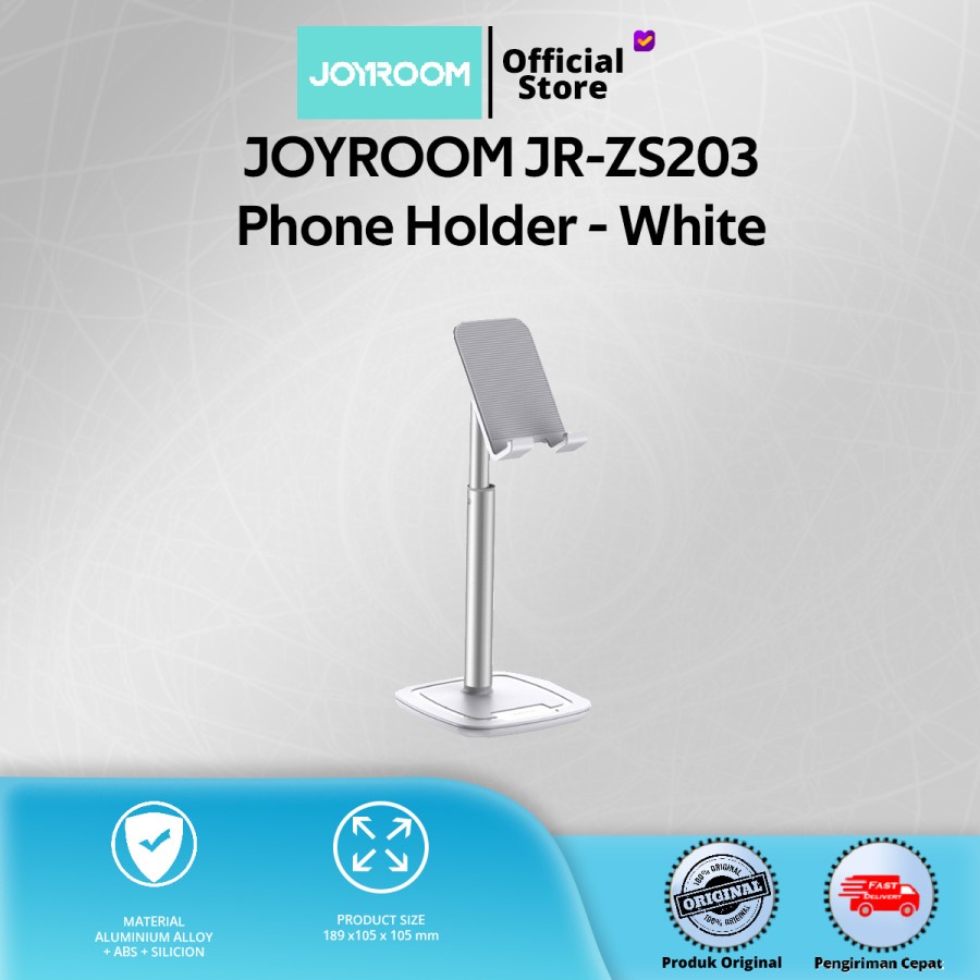 Jual JOYROOM JR-ZS203 Enjoy Series Desktop Phone Holder (Retractable Model) WHITE | Shopee Indonesia