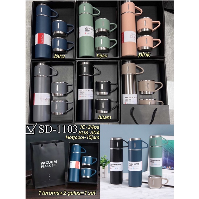 Jual Termos SULTAN SET BOTOL VACUUM FLASK Travel Vacuum Set Box Gift ...