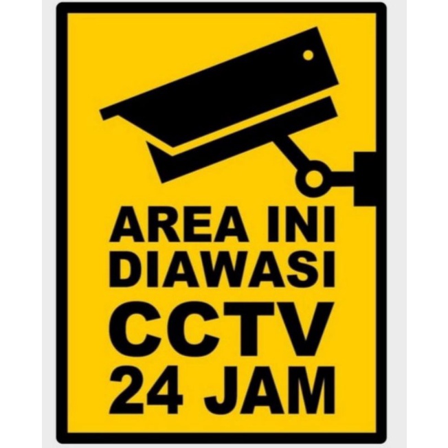 Jual Stiker CCTV 24 jam 5 pcs | Shopee Indonesia