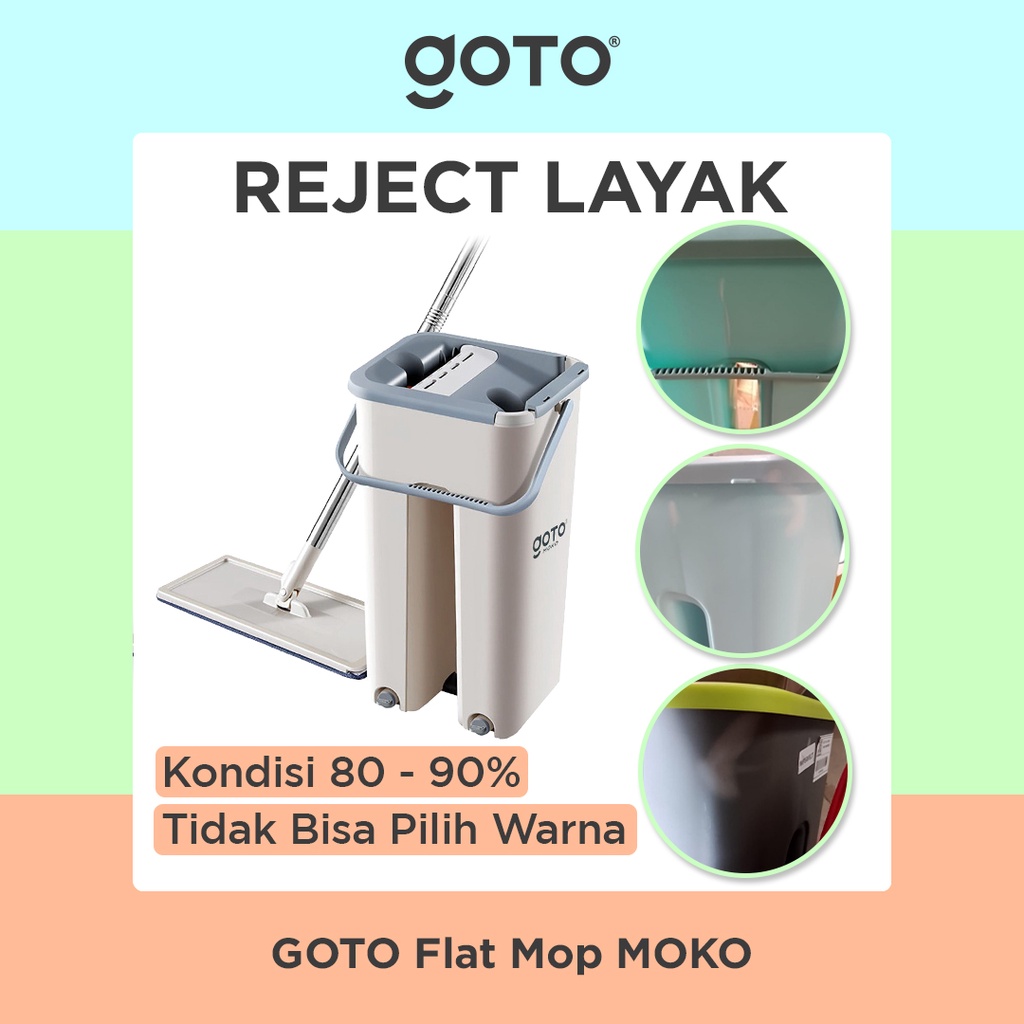 Jual Goto Moko Mop Alat Pel Set Pembersih Lantai Magic Flat With Bucket ...