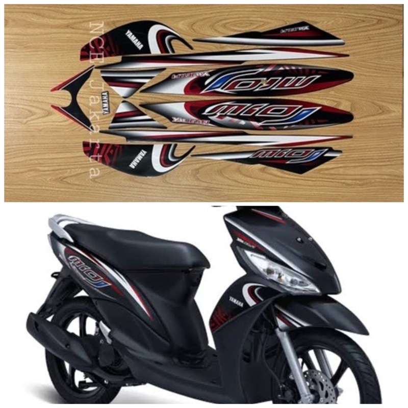 Jual STIKER STRIPING MIO J SPORTY 2012-2013 HITAM | Shopee Indonesia