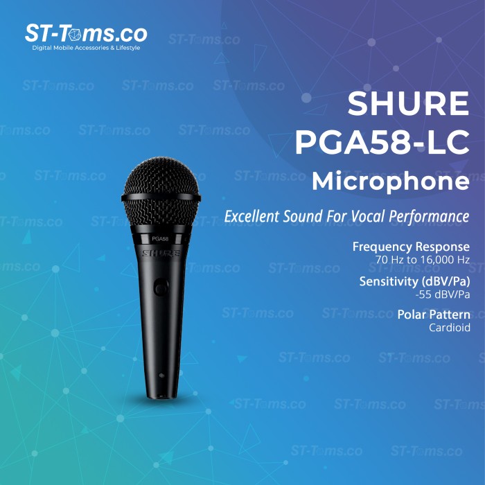 Jual Shure PGA58-LC Cardioid Vocal Microphone | Shopee Indonesia
