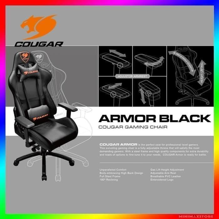 Jual Kursi Gaming Cougar Armor Black - Kursi Cougar Armor [[[ TERSEDIA ...