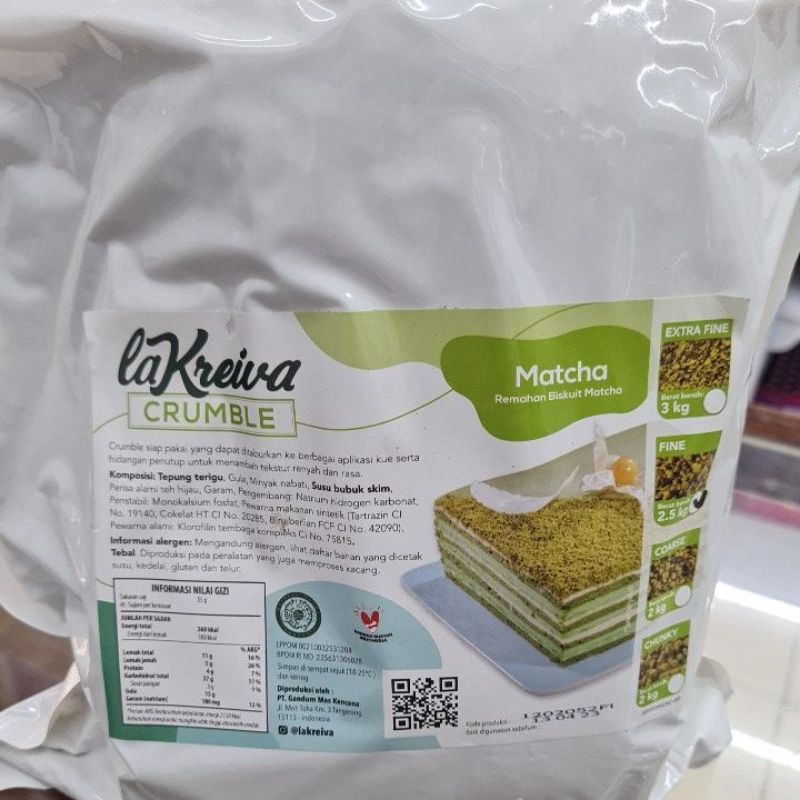 Jual Crumble La Kreiva Fine Matcha 2.5kg | Shopee Indonesia