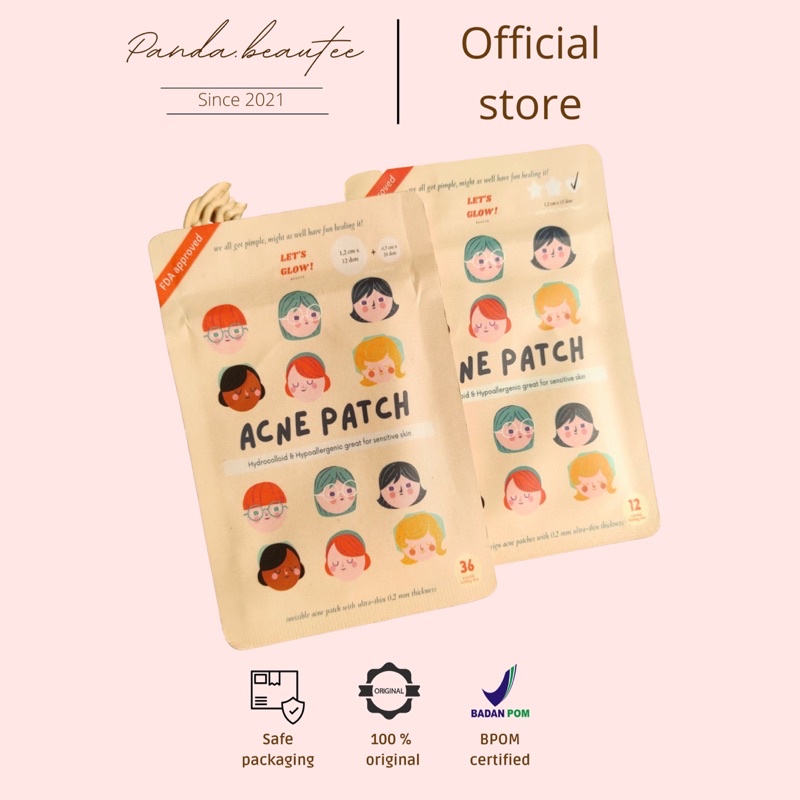 Jual PANDABEAUTEE - LETS GLOW Acne Pimple Patch Hydrocolloid - Colorful ...