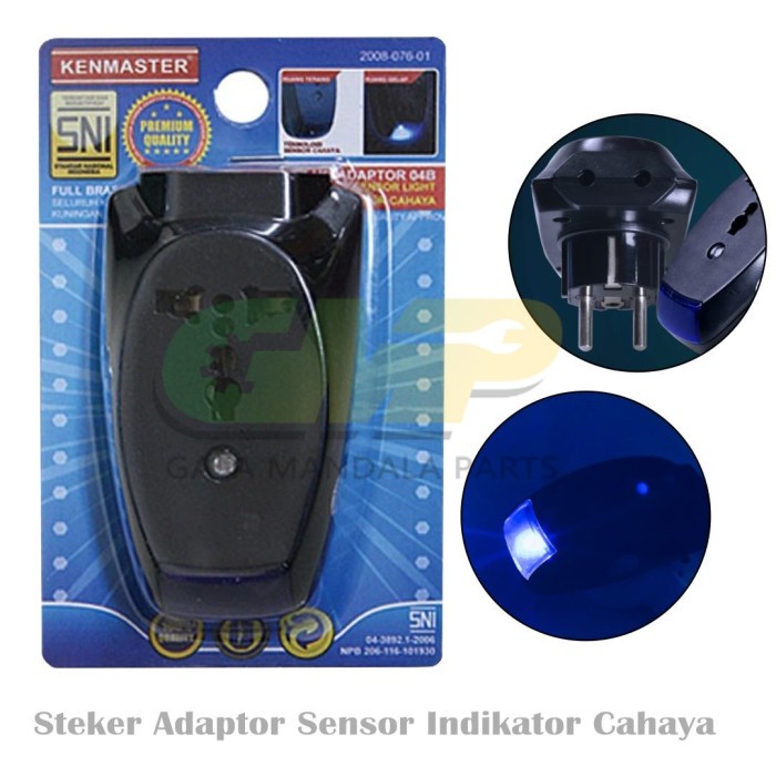 Jual Kenmaster Steker Adaptor Sensor Cahaya 04B Stop Kontak Colokan ...