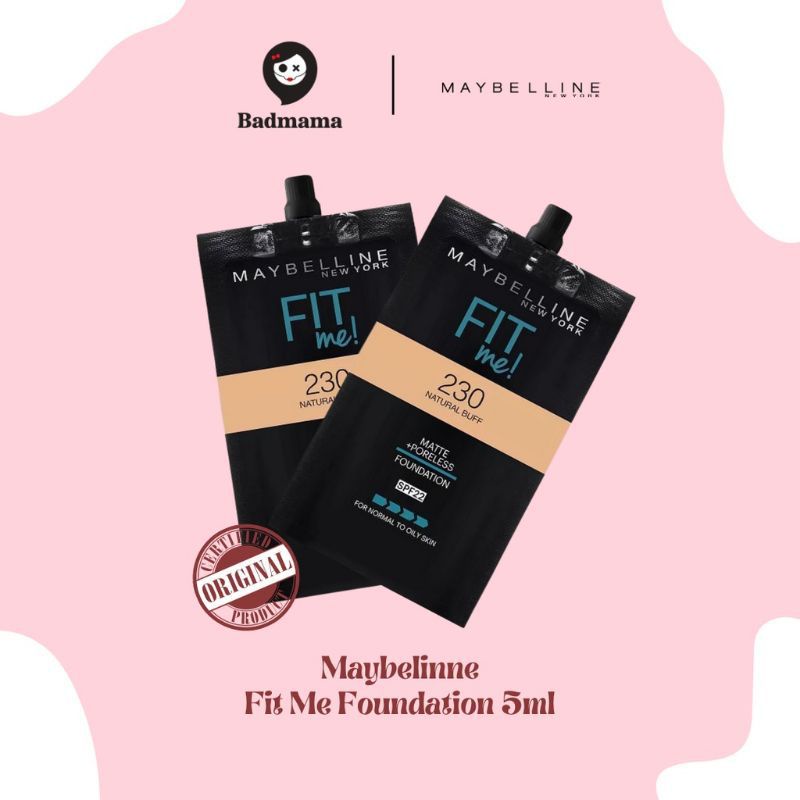 Jual Maybelline Fit Me Liquid Matte Foundation Sachet 5ml | Shopee ...