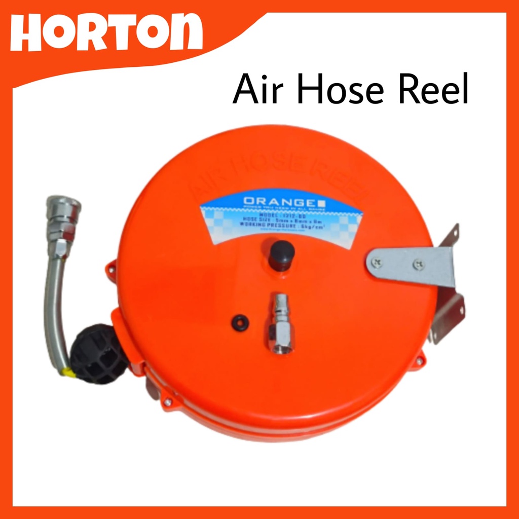 Jual AIR HOSE REEL / GULUNGAN SELANG ANGIN ORANGE 8 MTR | Shopee Indonesia