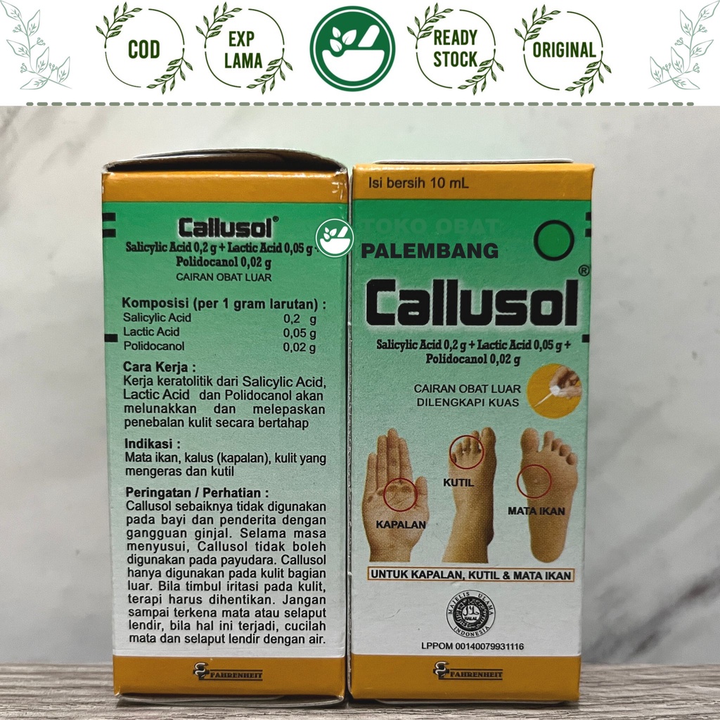 Jual CALLUSOL 10ML MATA IKAN KUTIL KAPALAN CALUSOL KALUSOL | Shopee ...