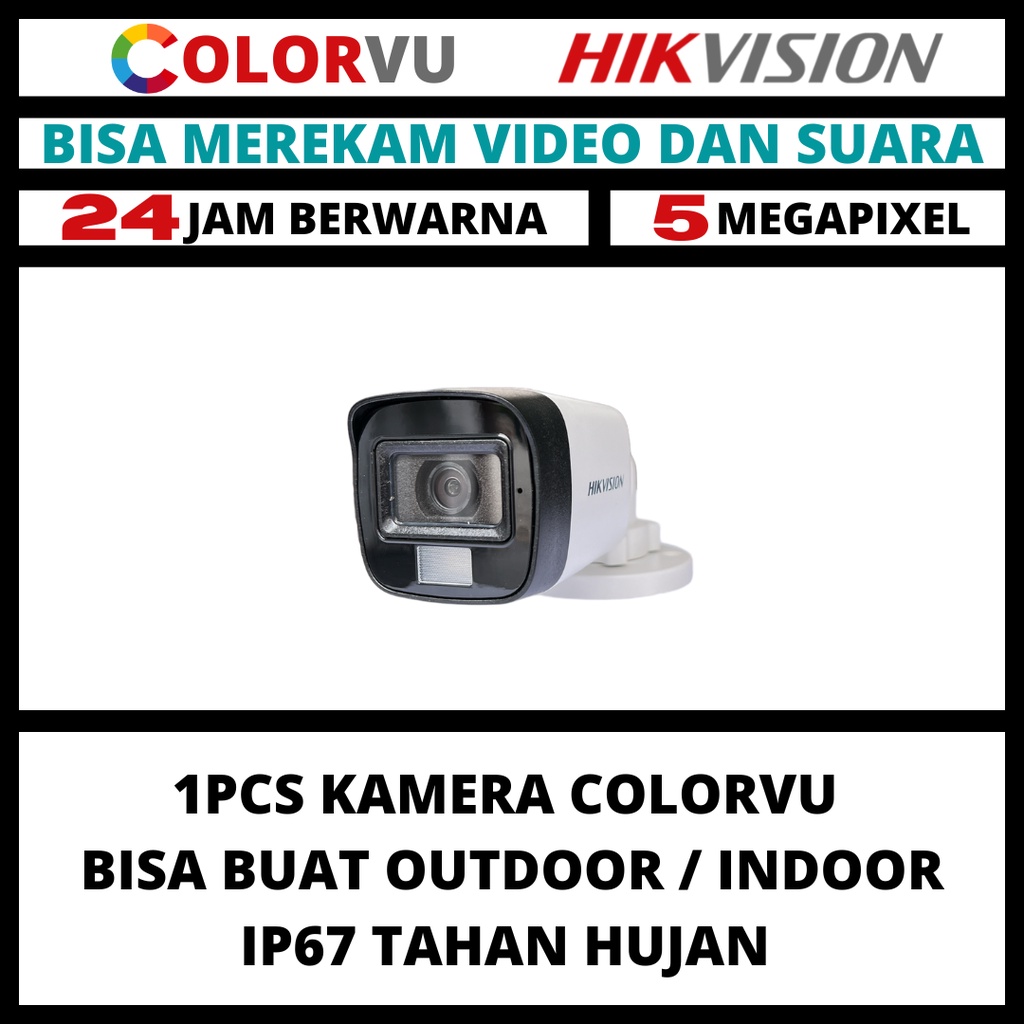 Jual CCTV HIKVISION 5MP COLORVU AUDIO OUTDOOR KAMERA COLORFUL CAMERA ...