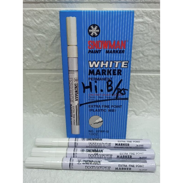 Jual Spidol Putih Snowman Paint Marker Permanent Extra Fine Kecil ...