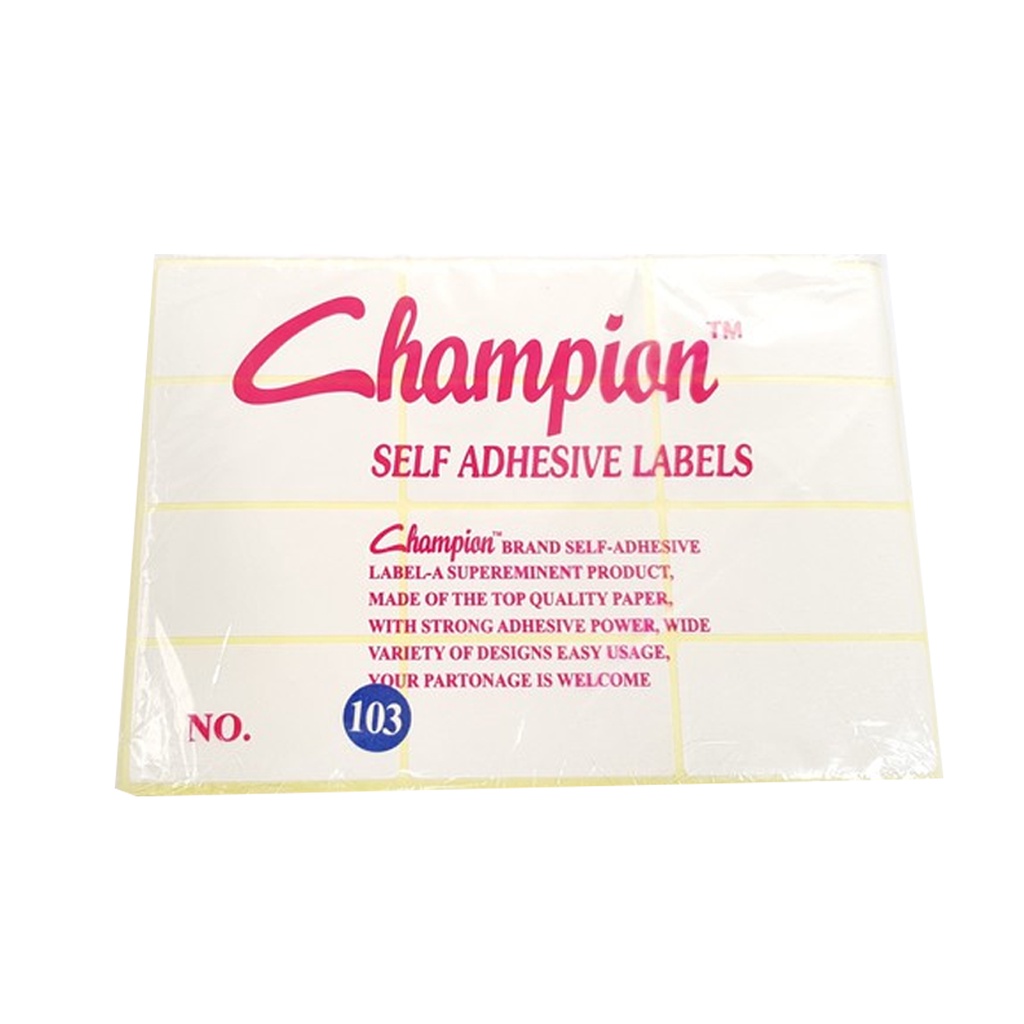 Jual CHAMPION - LABEL HARGA / STIKER NAMA UNDANGAN / TIP X KERTAS ...