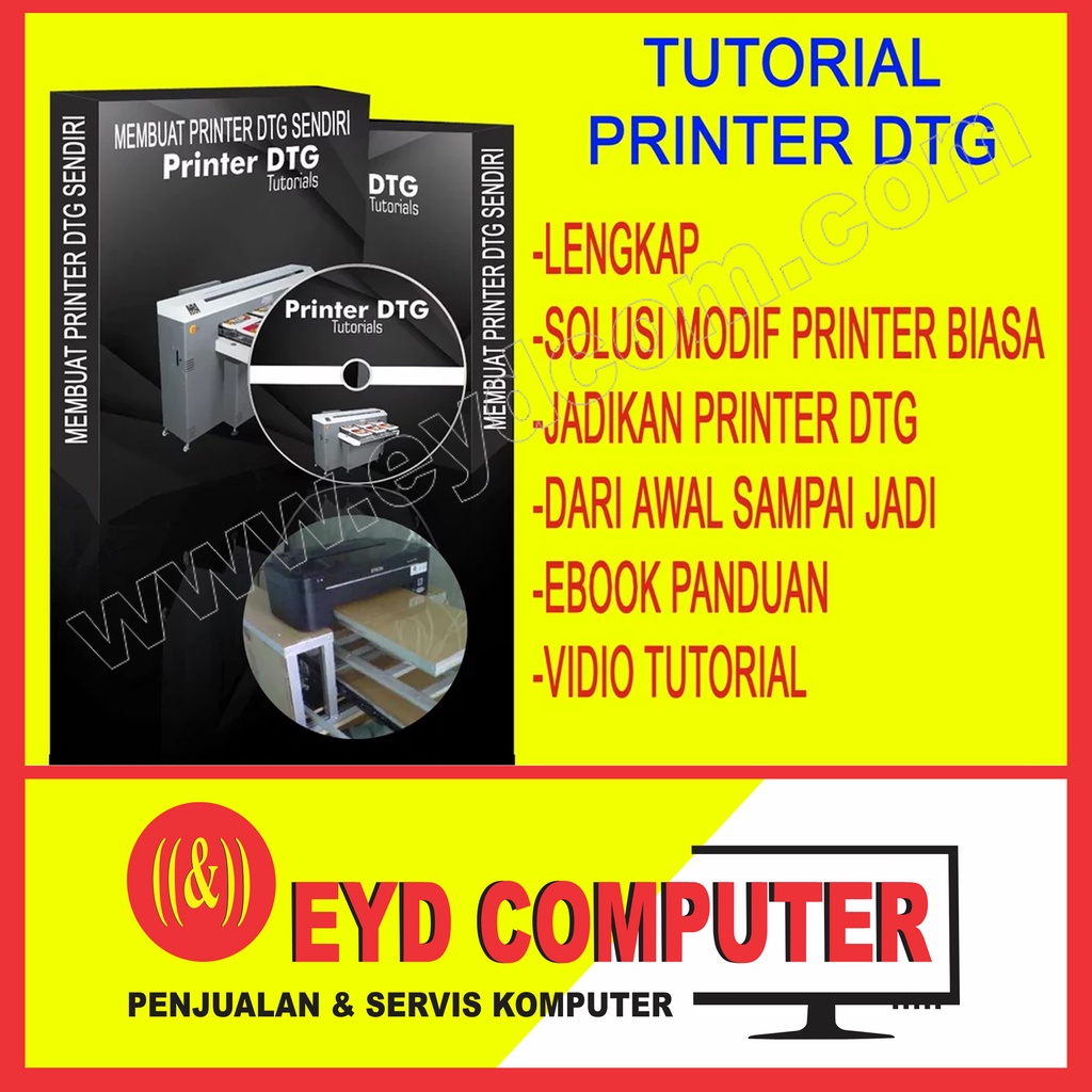 Jual MEMBUAT PRINTER DTG SENDIRI LENGKAP DARI AWAL SAMPAI JADI MODIFIKASI PRINT BIASA JADI DTG ...