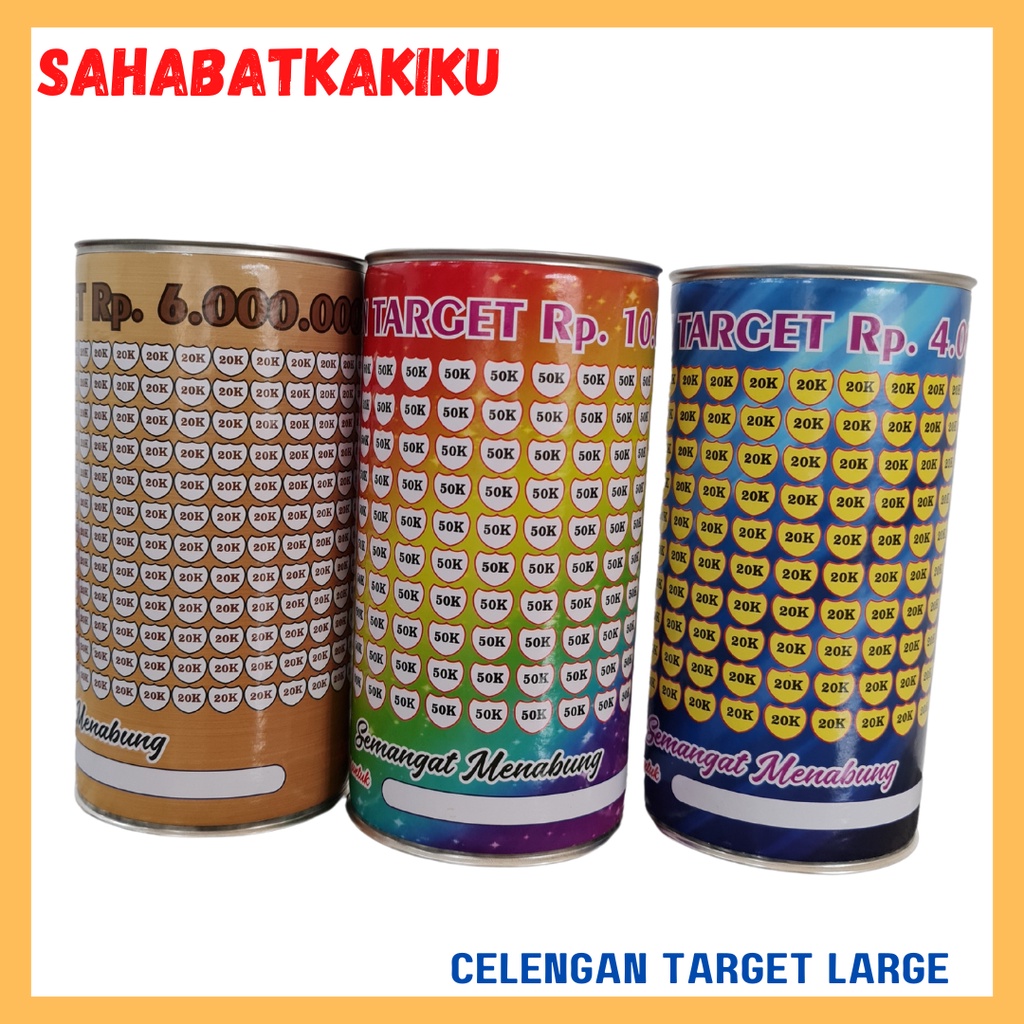 Jual Celengan Target Ready Large / Celengan Target Viral | Shopee Indonesia