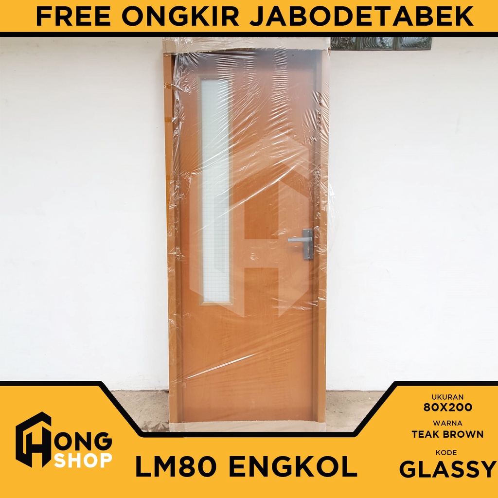 Jual Pintu Kamar Mandi PVC Tebal + Kaca Es GLASSY 80x200 - LM80 ENGKOL ...