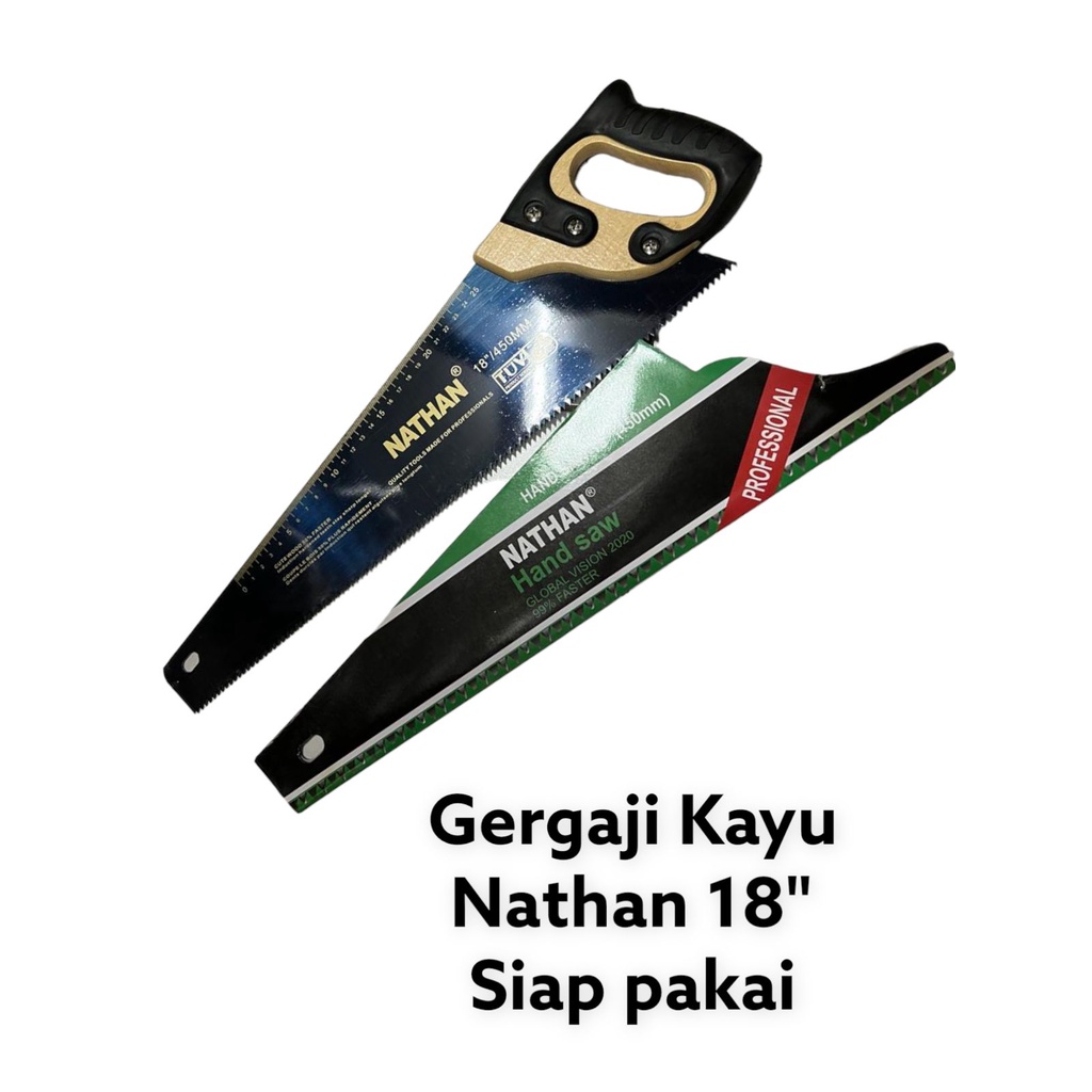 Jual GERGAJI KAYU/GERGAJI TANGAN NATHAN 18"/450mm/GERGAJI PEMOTONG KAYU | Shopee Indonesia