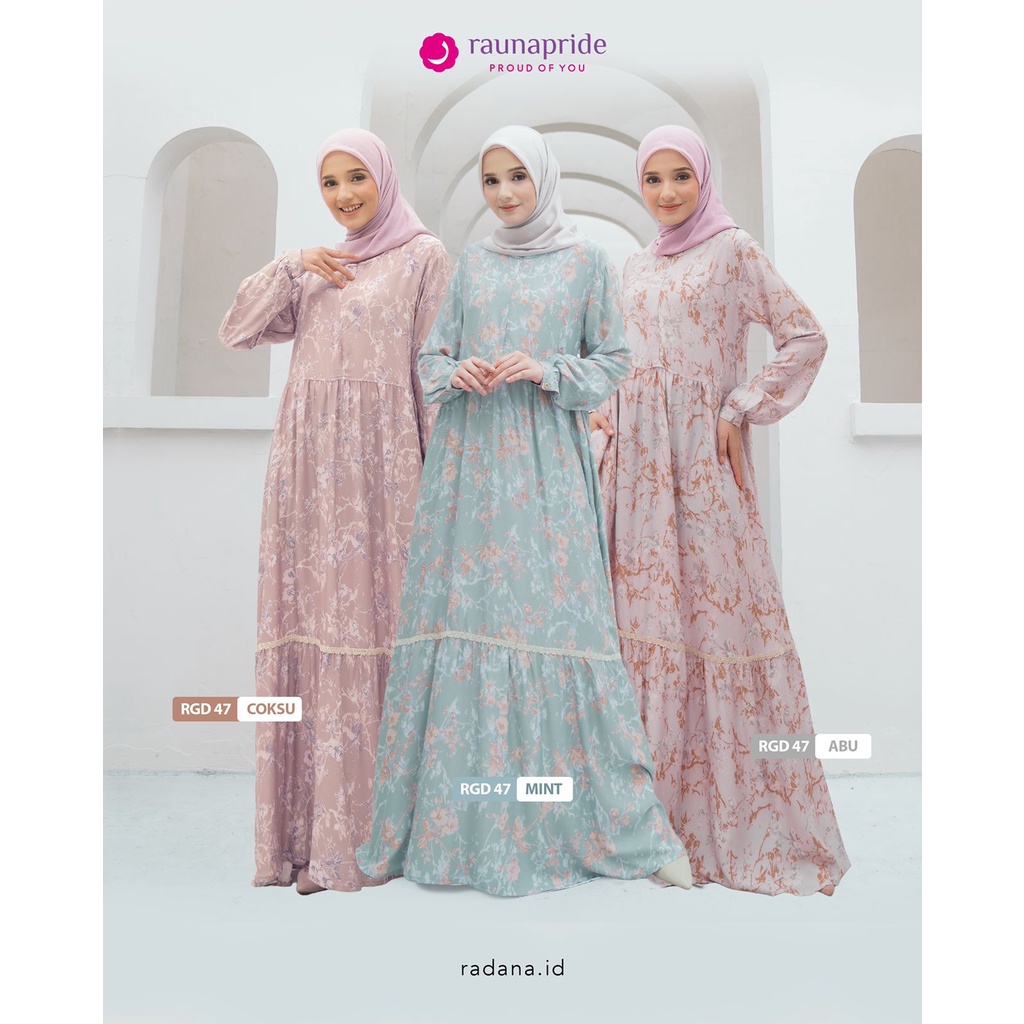 Jual Gamis rauna RGD 47 / Raunapride Terbaru 2022 / dress muslim / baju ...