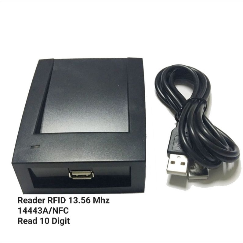 Jual Reader RFID 13,56Mhz ISO14443A NFC Smart Card USB Reader RFID 13. ...