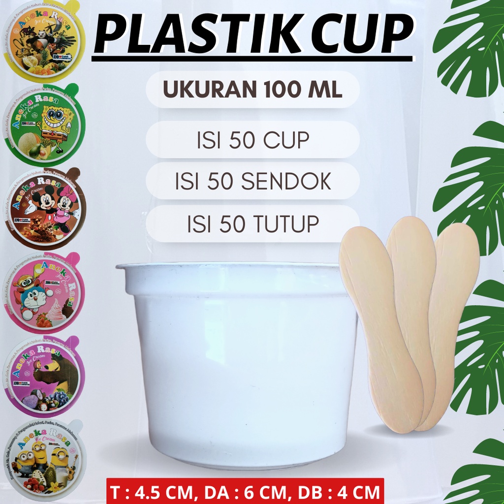 Jual CUP ES KRIM 100 ML POLOS / CUP ICE CREAM / CUP PLASTIK DISTRIBUTOR ...