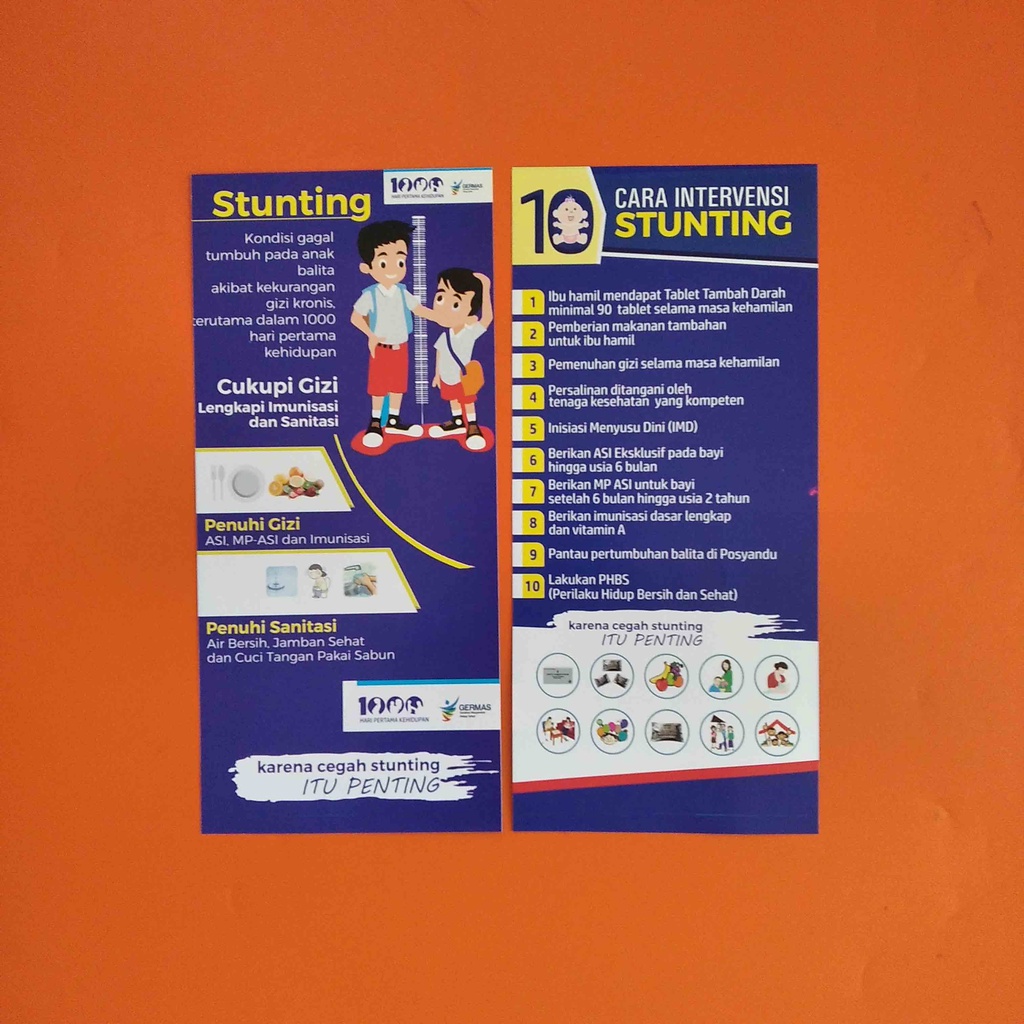 Jual Paket 6 Poster Stunting dan Brosur - Brosur Kesehatan - Flyer ...