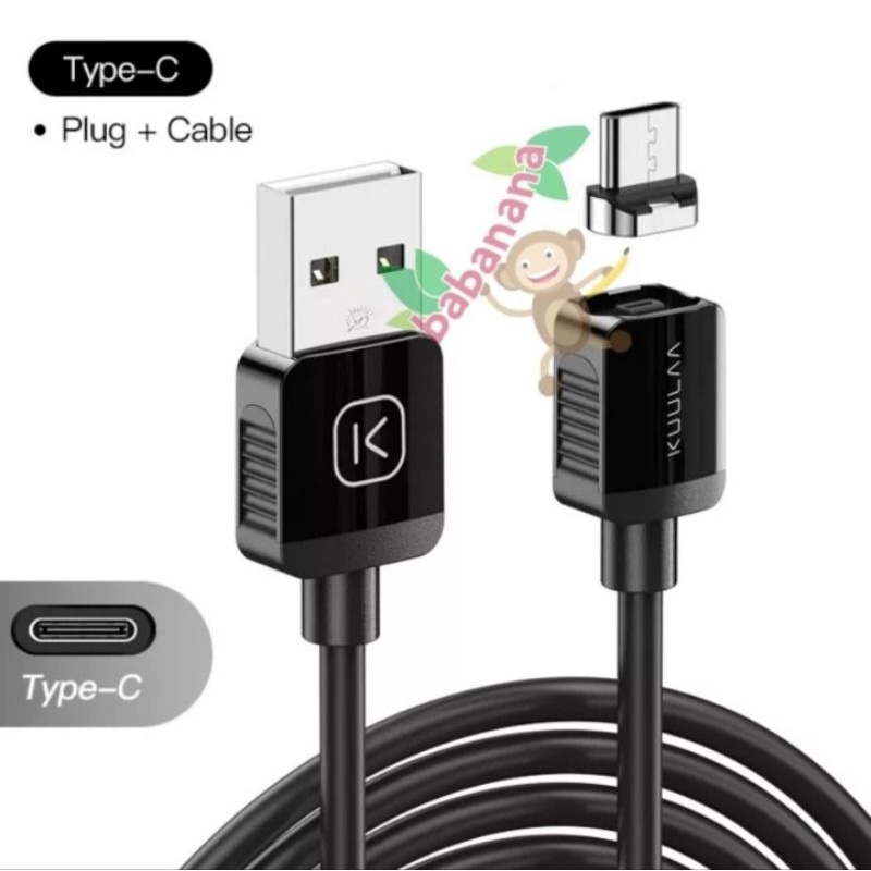 Jual Kuulaa kabel charger Magnetic usb to Type C 1 meter cable casan ...