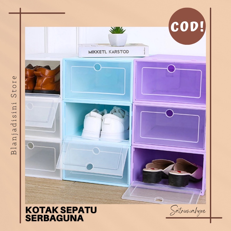 Jual Box Sepatu Susun Kotak Sepatu Lipat Serbaguna Box Sepatu Plastik ...