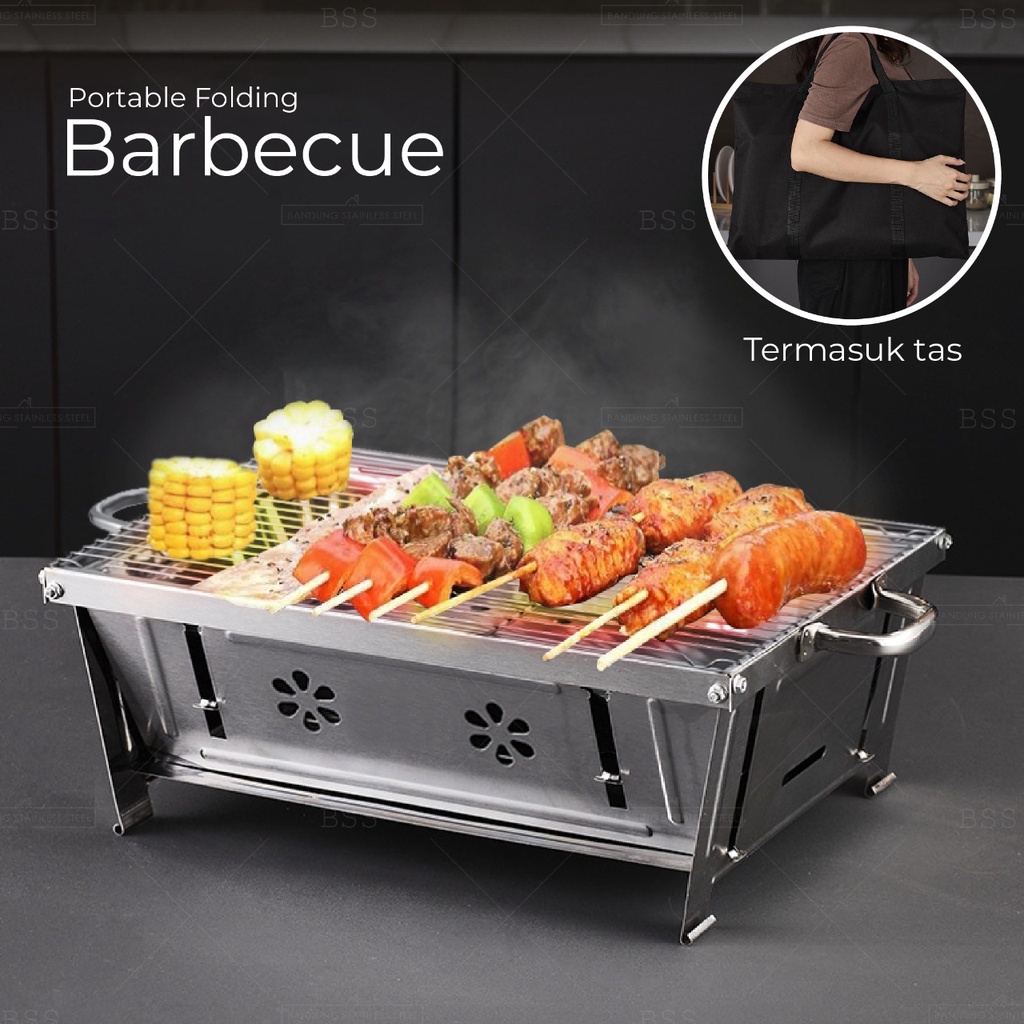 Jual Panggangan Arang Portable Folding Barbecue 38x28 Pemanggang Lipat ...