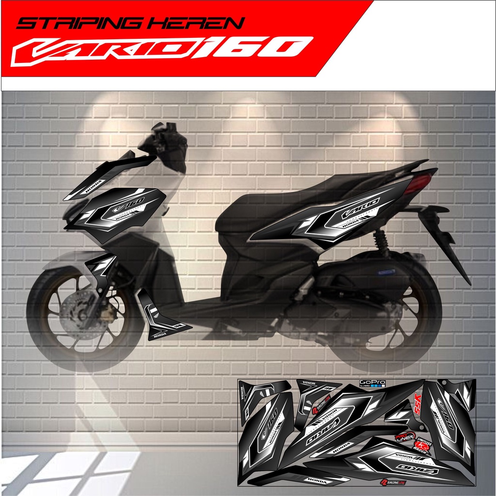 Jual STRIPING STIKER HONDA VARIO 160 VARIASI RACING BIKIN KEREN MOTOR ...