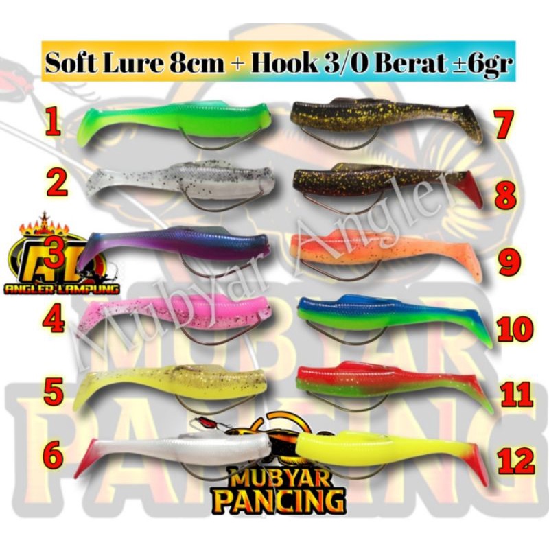 Jual Soft Lure 8cm Replika ZMan SUDAH PAKAI MATA PANCING UMPAN CASTING ...