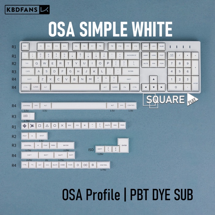 Jual OSA SIMPLE WHITE BOW KEYCAPS PBT DYE SUB OSA PROFILE - KBDFANS | Shopee Indonesia