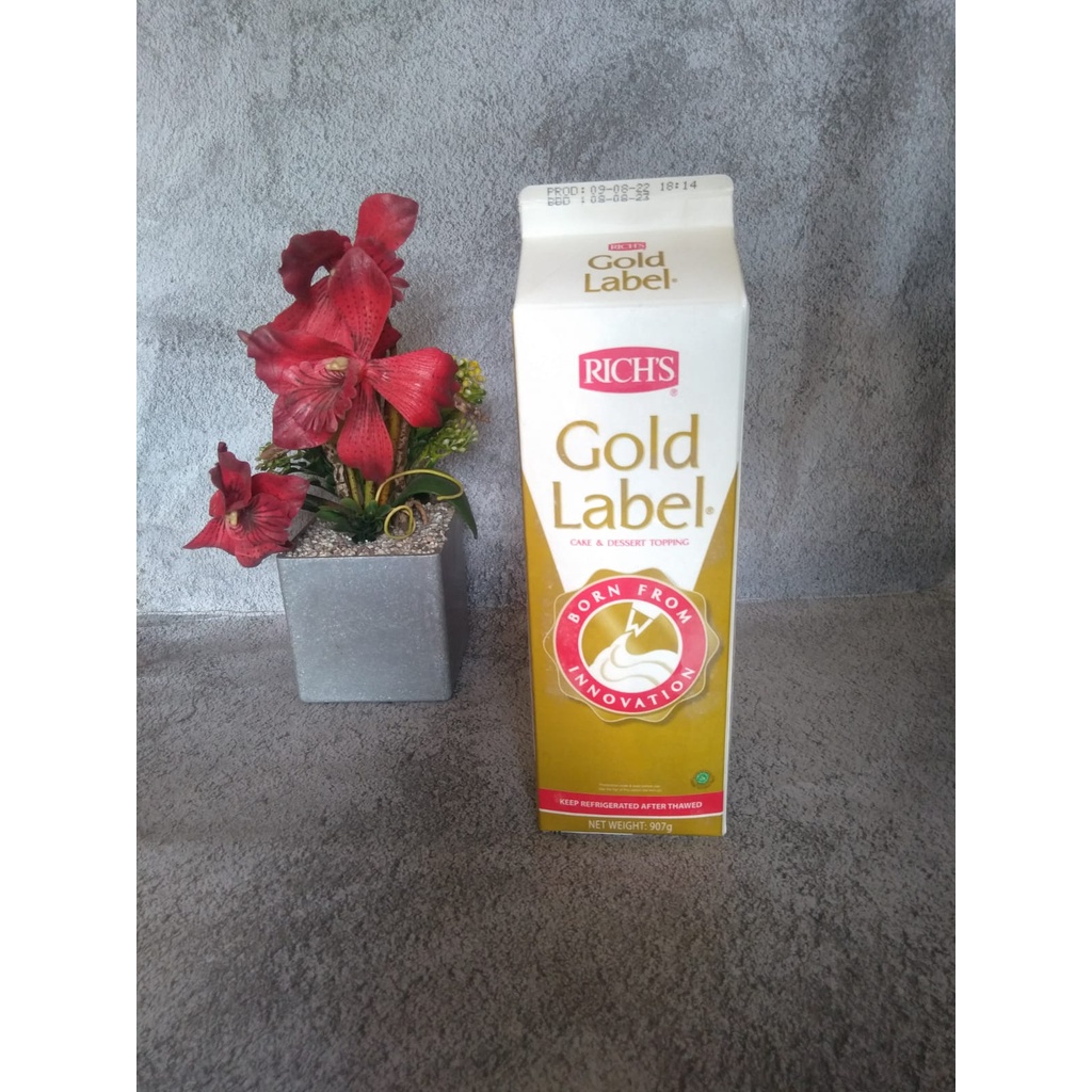 Jual Richs Gold Label Non Dairy Whipping Cream Rich 907 Gram | Shopee ...