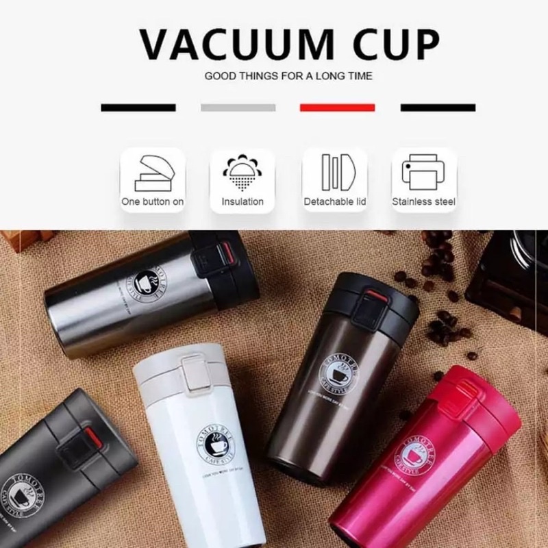 Jual Thermos 400 ML Termos Kopi Coffee Tahan Panas Dingin Stainless Travel Mug Vacuum Botol ...