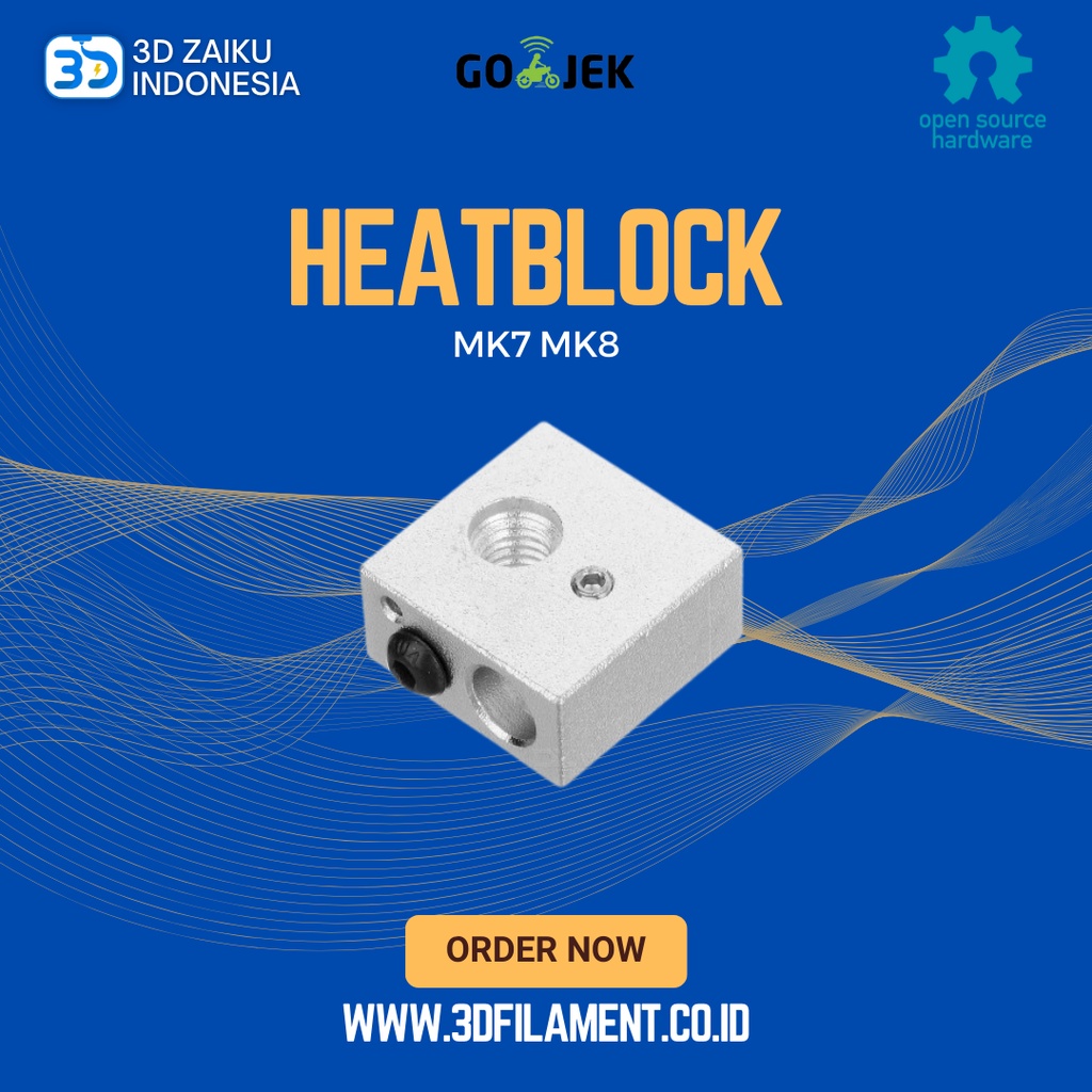 Jual Reprap 3D Printer Alumunium MK7 MK8 Heat Block | Shopee Indonesia