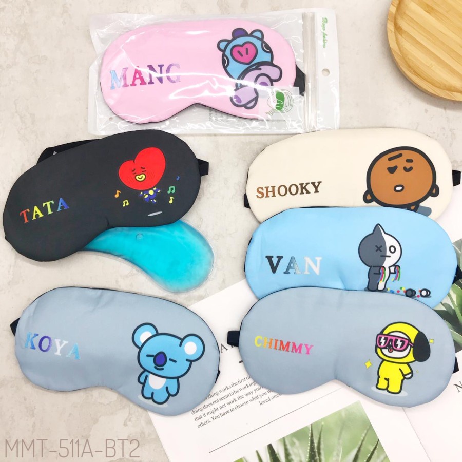 Jual Penutup Mata Tidur BT21 KPOP / BT21 Eye Sleeping gel /SLEEPING GEL ...