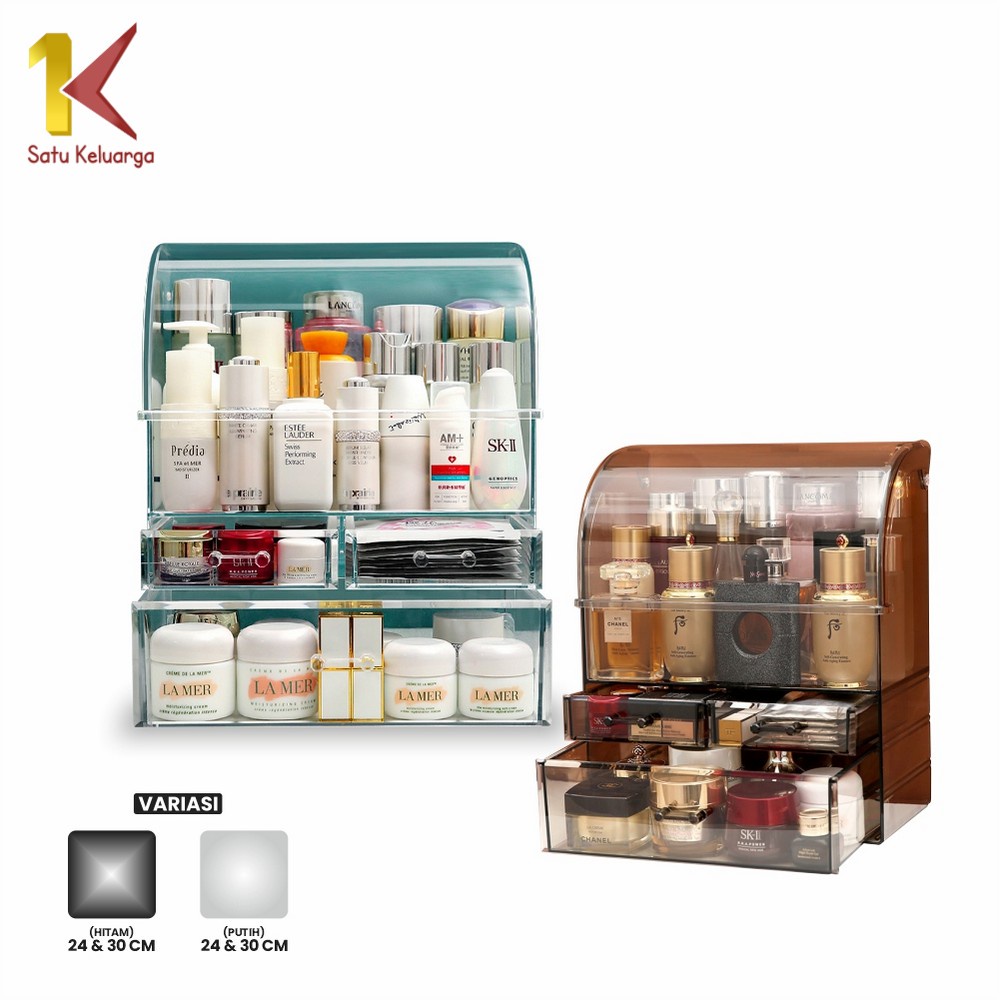 Jual Satu Keluarga Rak Kosmetik Dengan Laci Anti Debu K132 Acrylic ...