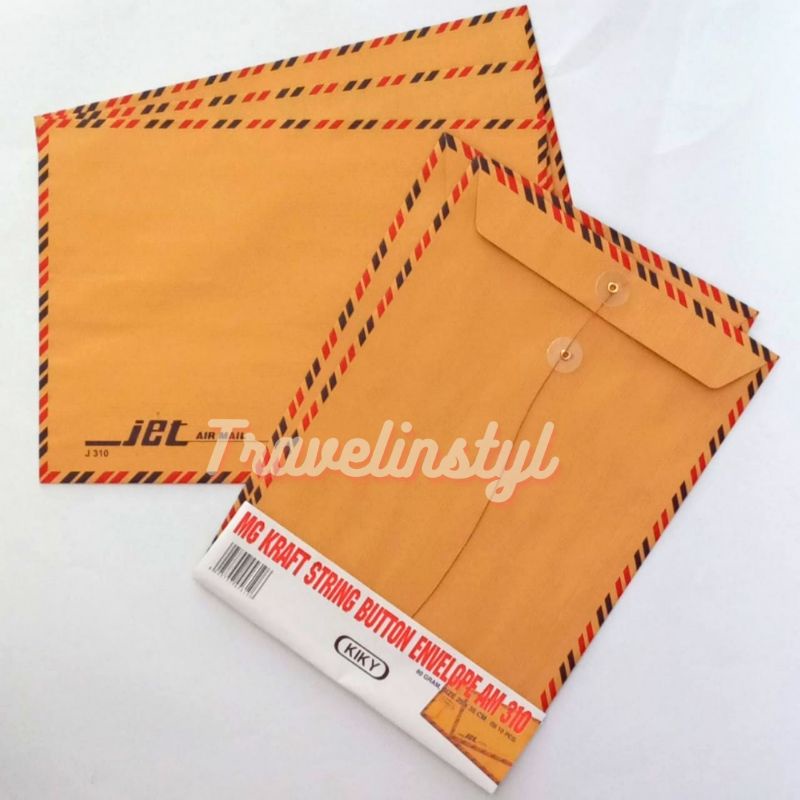 Jual Kiky Amplop Lamaran Kerja Map Tali Jet Air Mail 310 (10 pcs ...