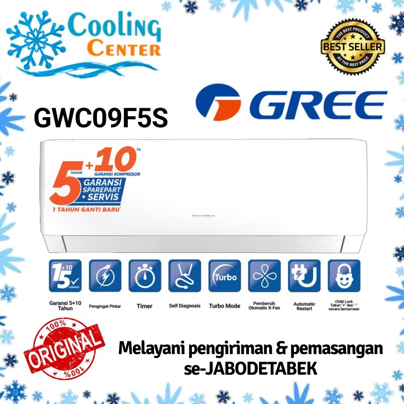 Jual NEW! PROMO! AC GREE 1 PK AC GREE INVERTER 1 PK AC GREE GWC - 9F5S ...