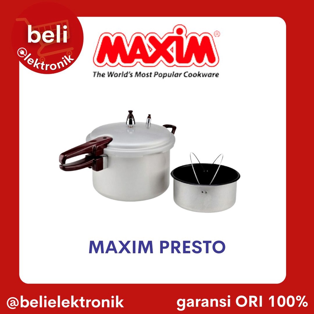 Jual MAXIM Panci Presto/Pressure Cooker Teflon Kapasitas 4 Liter/7 Liter/12 Liter (4 L/7 L/12 L ...