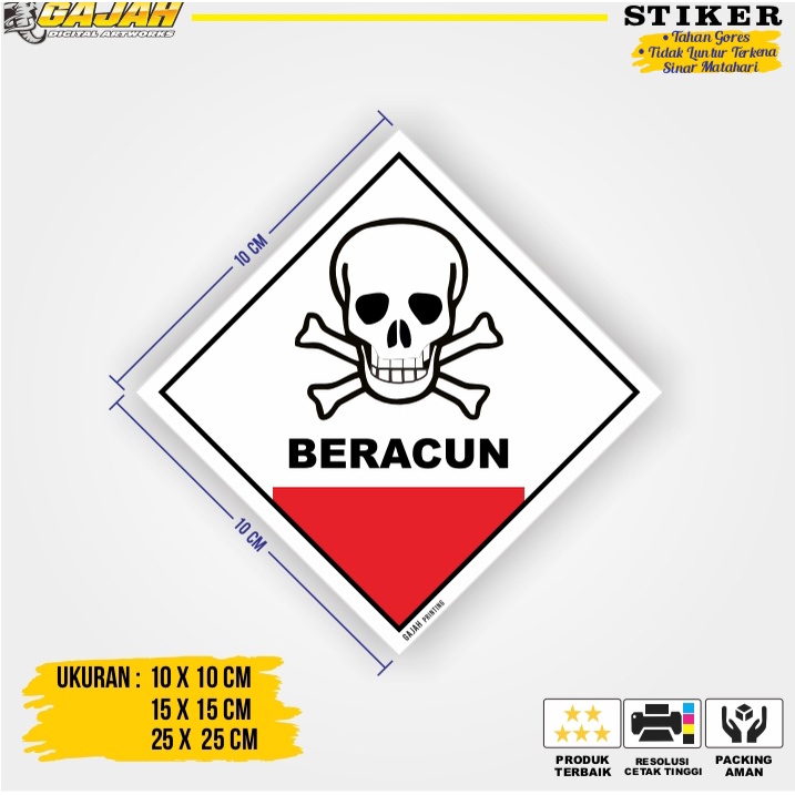 Jual Stiker Label Limbah B3 Stiker Bahan Berbahaya dan Beracun | Shopee ...