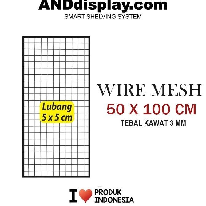 Jual WIRE GRID MESH 50 X 100 CM - KAWAT JARING KOTAK - RAM DINDING ...