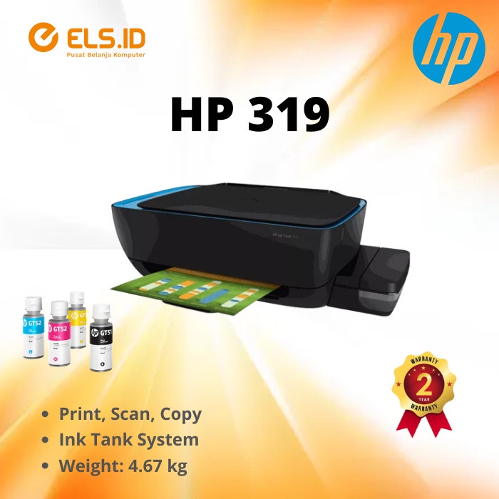 Jual Printer HP 319 Printt Scan Copy - Ink tank System | Shopee Indonesia