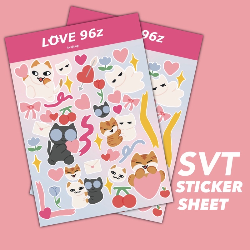 Jual 96z SEVENTEEN sticker sheet | stiker svt kpop toploader deco ...