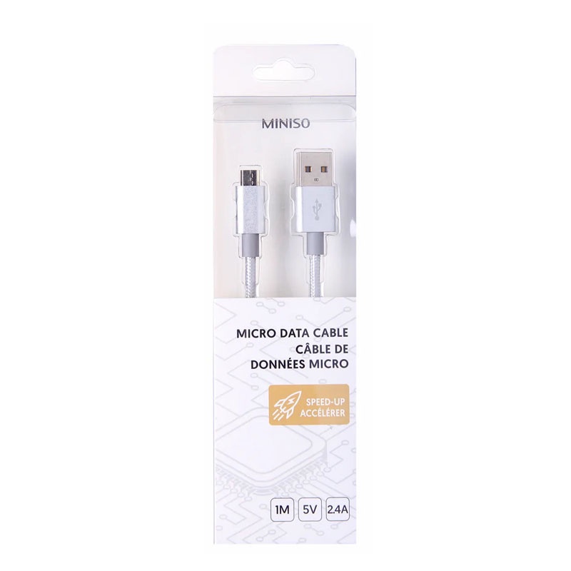 Jual Miniso Kabel Data Micro USB Pengisian Daya Cepat Android 2,4A ...