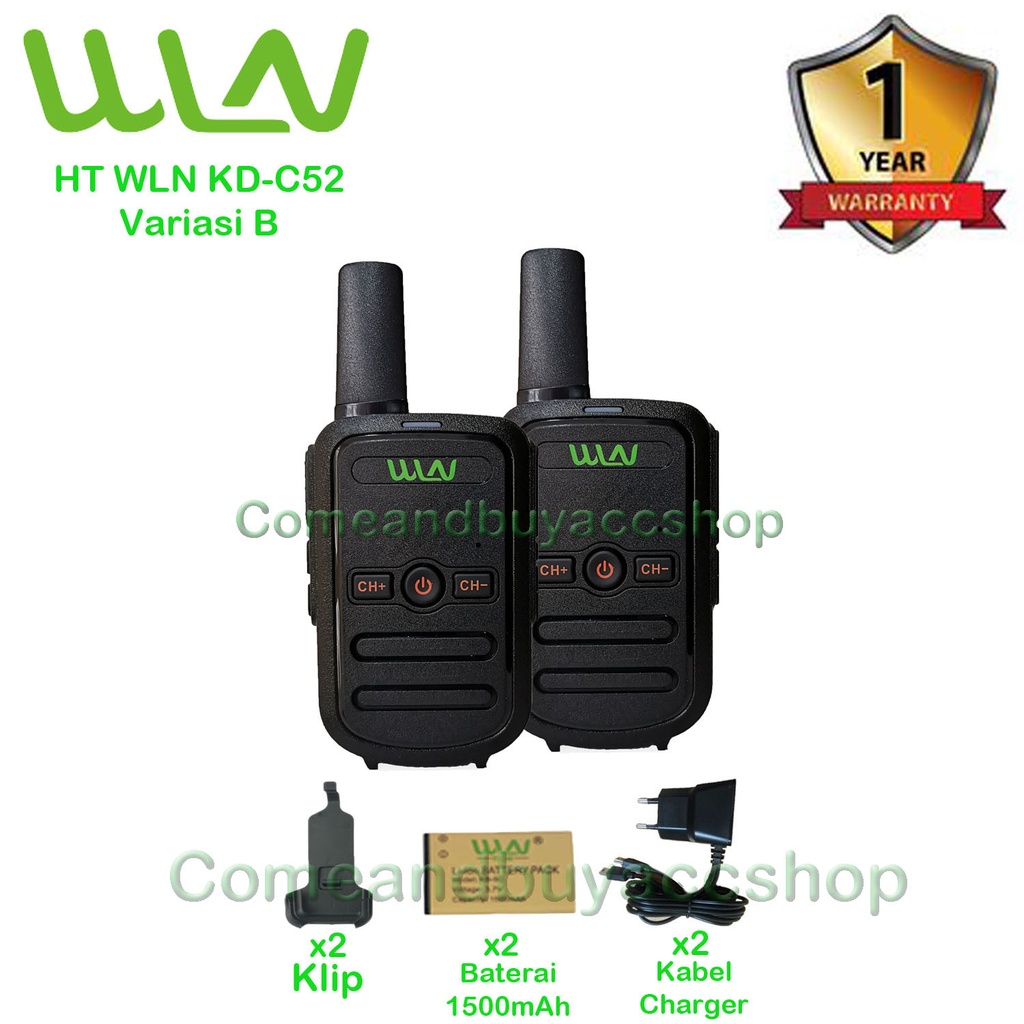 Jual WLN HT Mini Walkie Talkie Two-Way Radio KD-C52 (isi 2pcs)-Hitam-Batrai 1500 mAh | Shopee ...