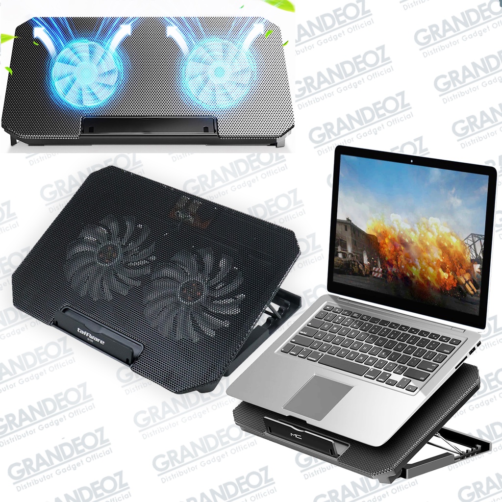 Jual Q100 ICE MC Cooling Pad Laptop 2 Fan Adjustable / Fixed Speed ...