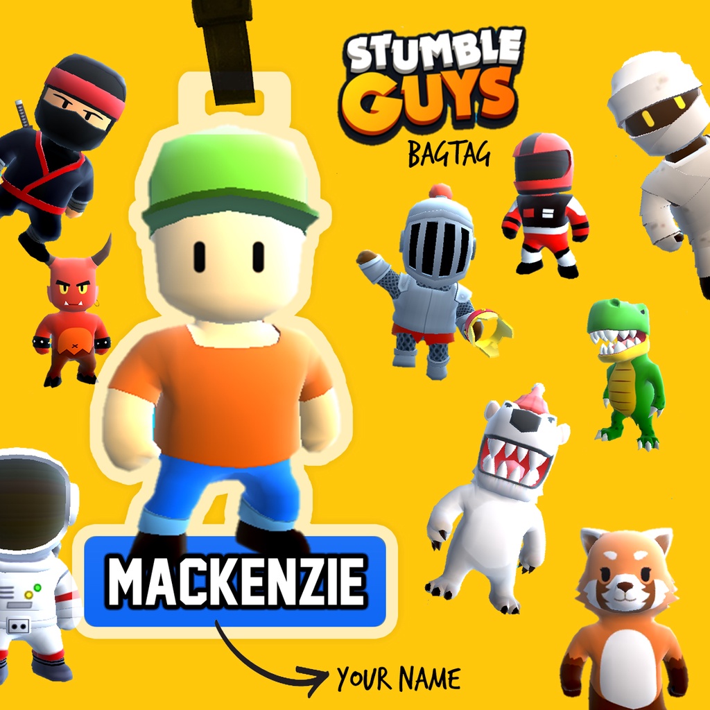 Jual Stumble Guys Bagtag Gantungan Tas Anak Custom Lucu Tag Koper ...