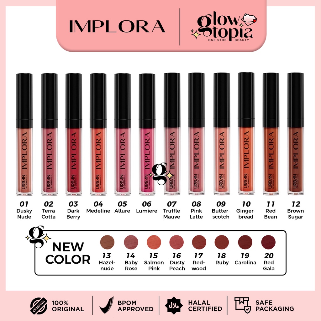 Jual IMPLORA URBAN MATTE LIPCREAM | Implora Lip Cream Lipstick ...